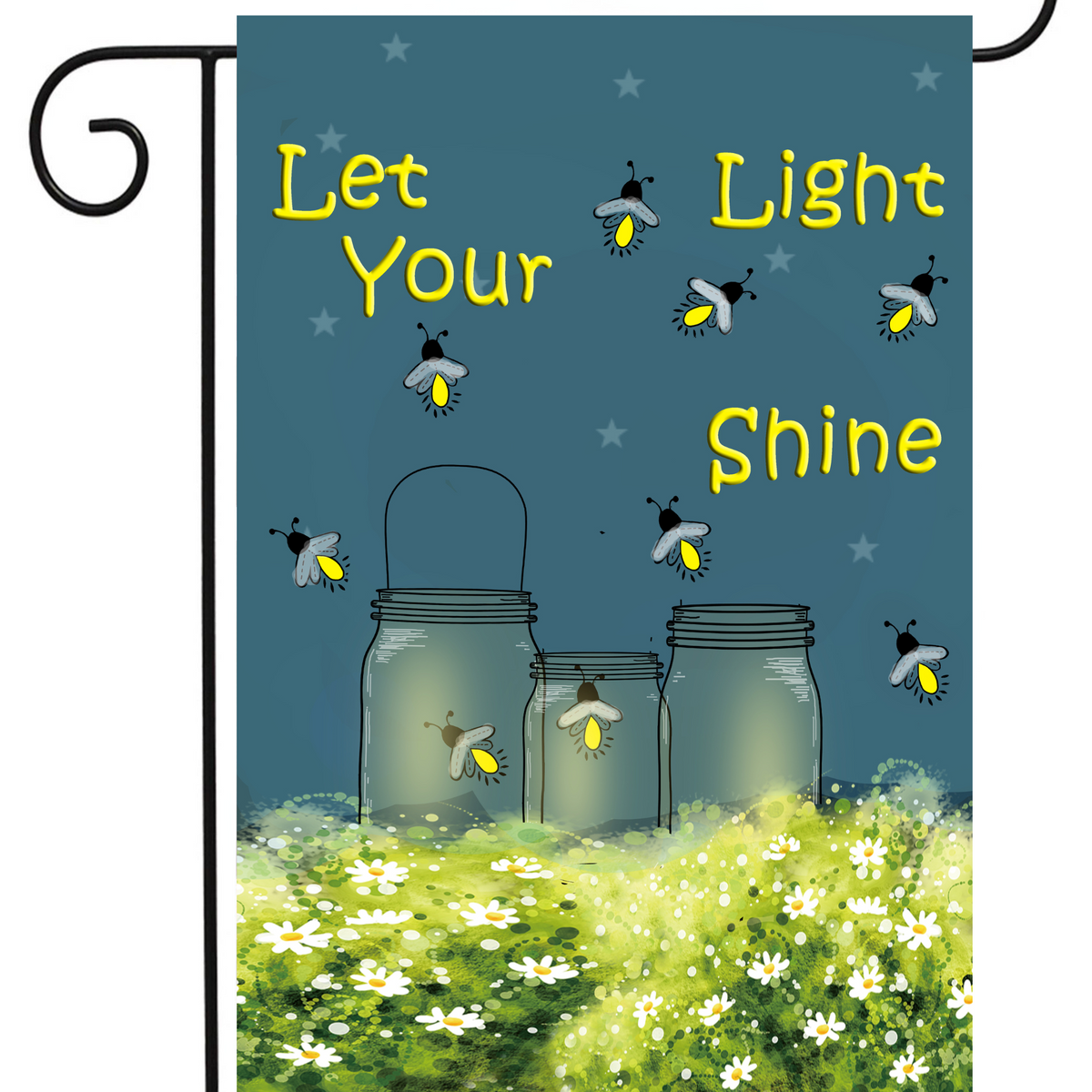 Let your Light Shine Light Bugs Garden Flag #G1445 – Happy Cow Lawn Decor